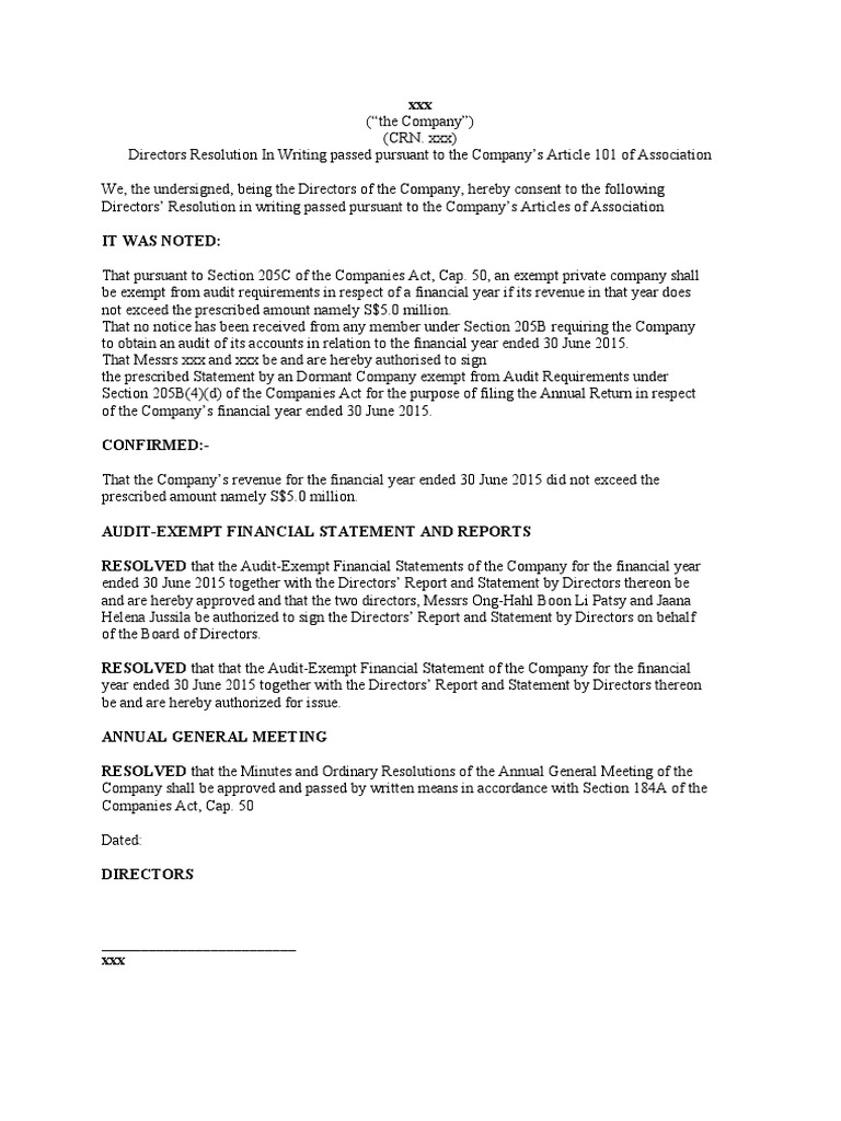 AGM Template | PDF | Corporate Law | Companies