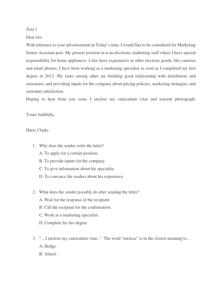 Exercise Application Letter | PDF | Business