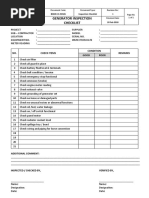 Generator Daily Inspection Checklist | PDF