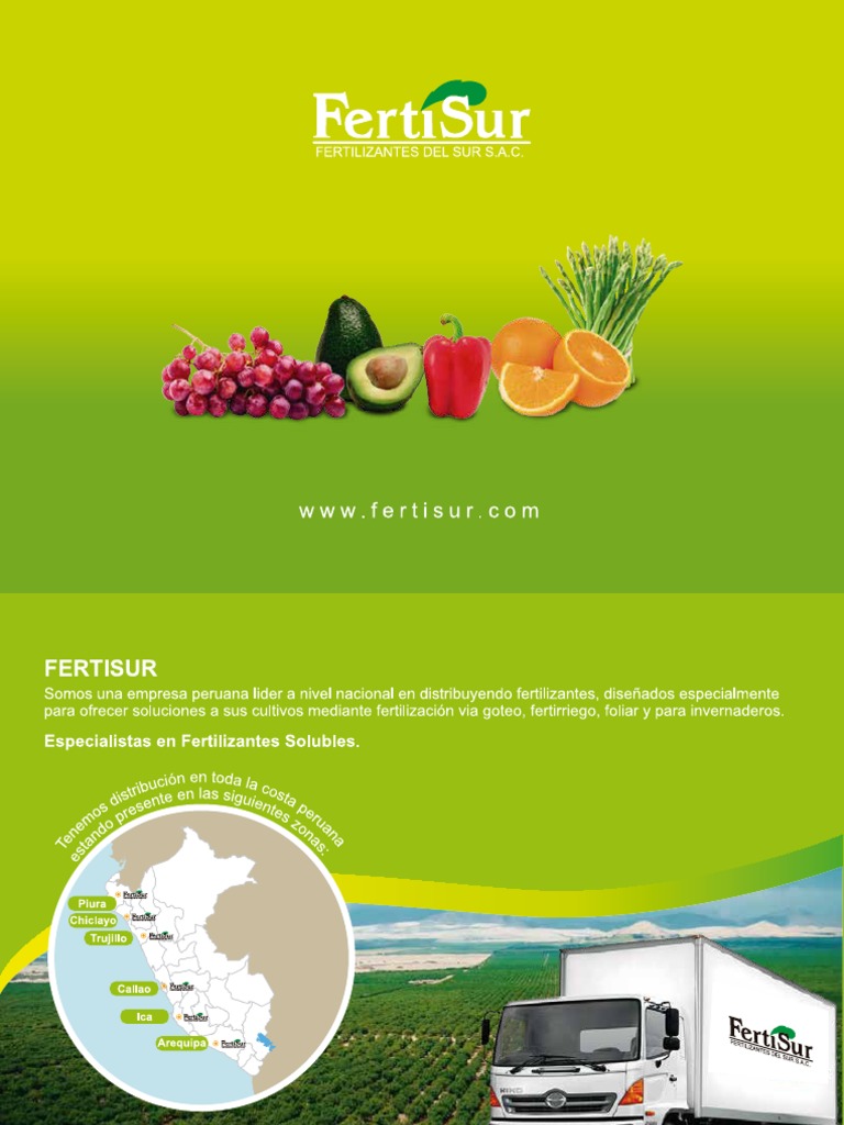 Catalogo Fertilizantes FERTISUR | PDF | Tecnología