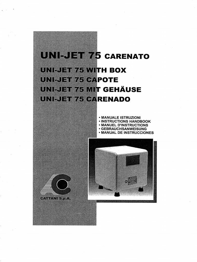 Cattani Uni-Jet 75 - User Manual PDF | PDF