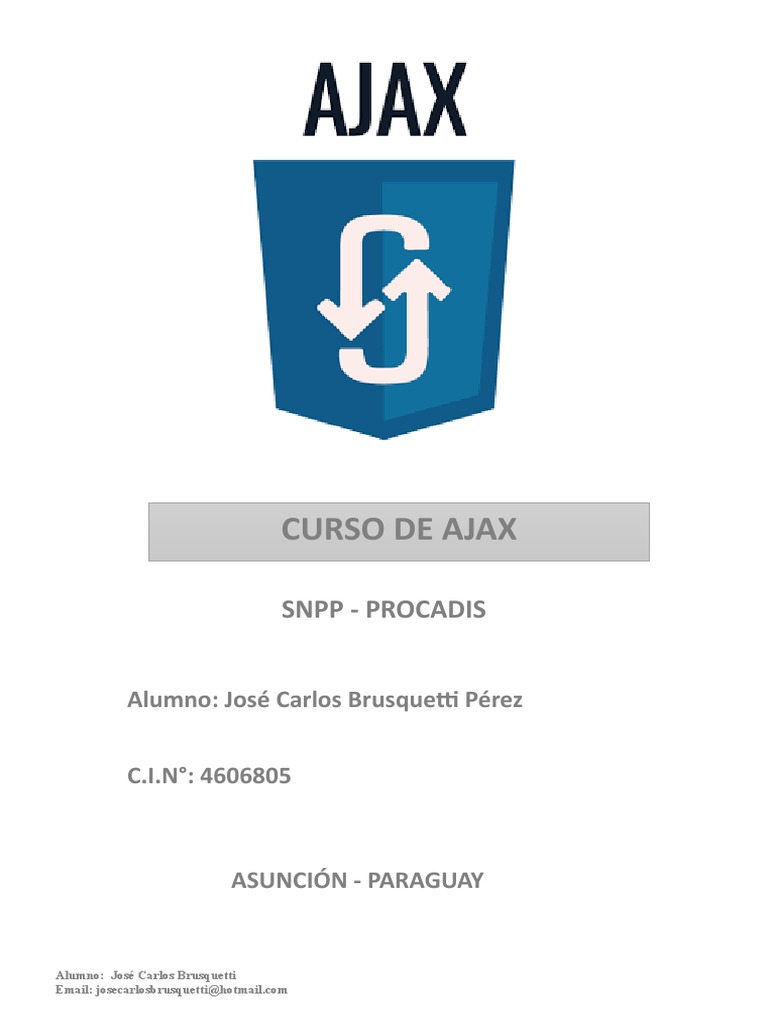 Curso AJAX: Técnica AJAX, ventajas y desventajas | PDF | Ajax (Programación) | Red mundial