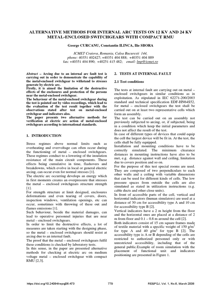 Internal Arc Test PDF | PDF | Electric Arc | Fuse (Electrical)
