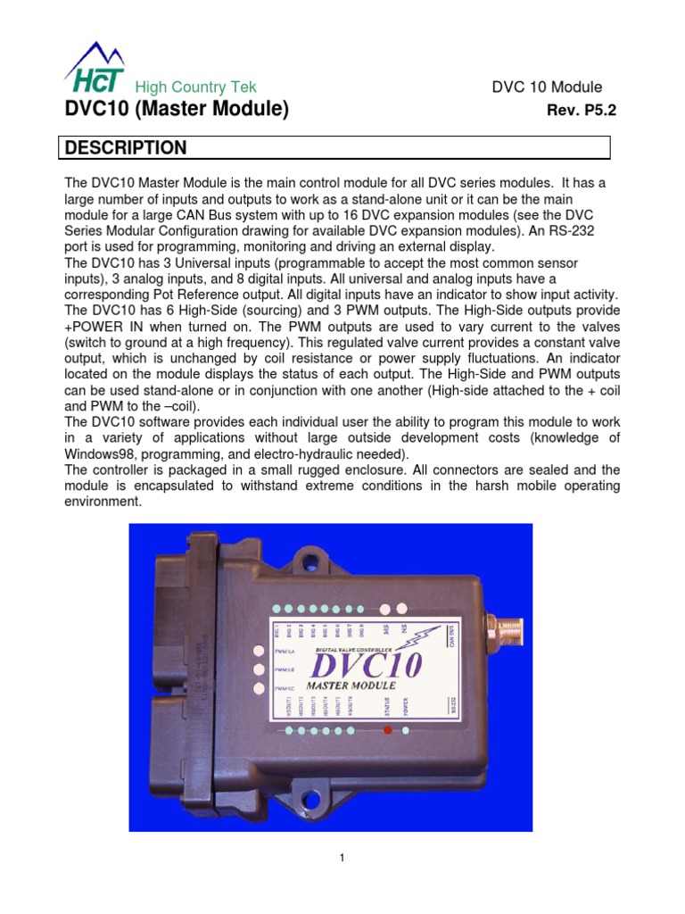 DVC10 Hardware User Guide Rev P5.2 | PDF | Electrical Connector | Resistor