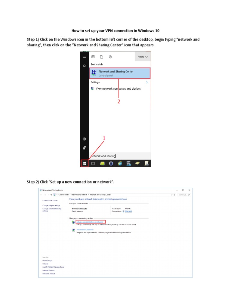 VPN Setup Guide for Windows 10 | PDF | Virtual Private Network ...