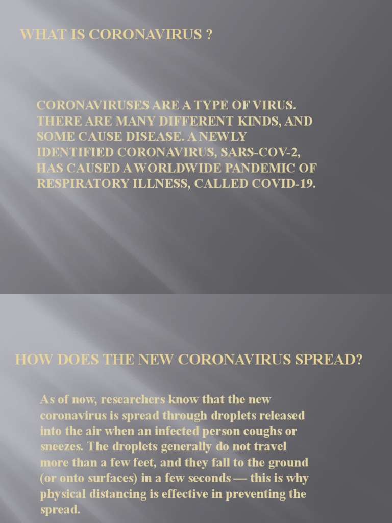 Understanding COVID-19: Symptoms & Spread | PDF | Epidemiology | Public ...