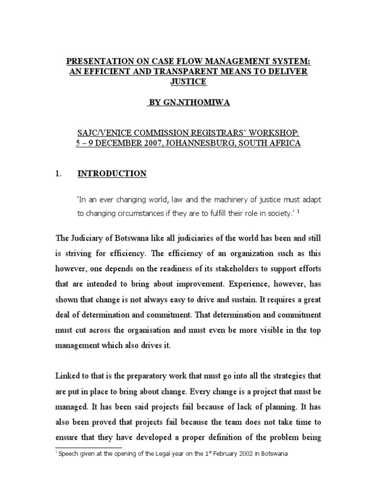 Presentation On Case Flow Management System: An Efficient and ...