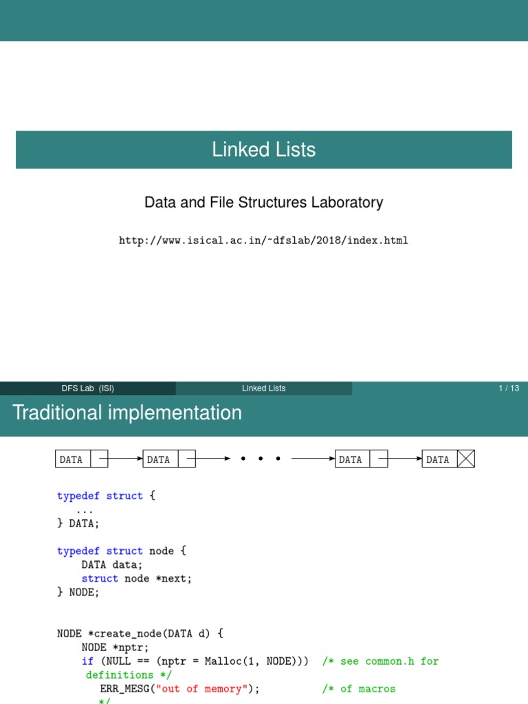 Linked Lists: Data and File Structures Laboratory | PDF | Computer Programming | Computing