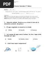 2° Año - Cs. Naturales - Prueba - El Tiempo Atmoferico - 2° Semestre ...