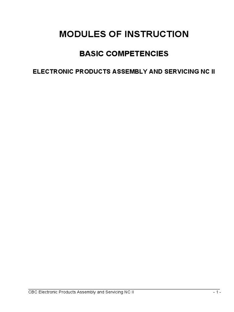 Modules of Instruction | PDF | Educational Assessment | Information
