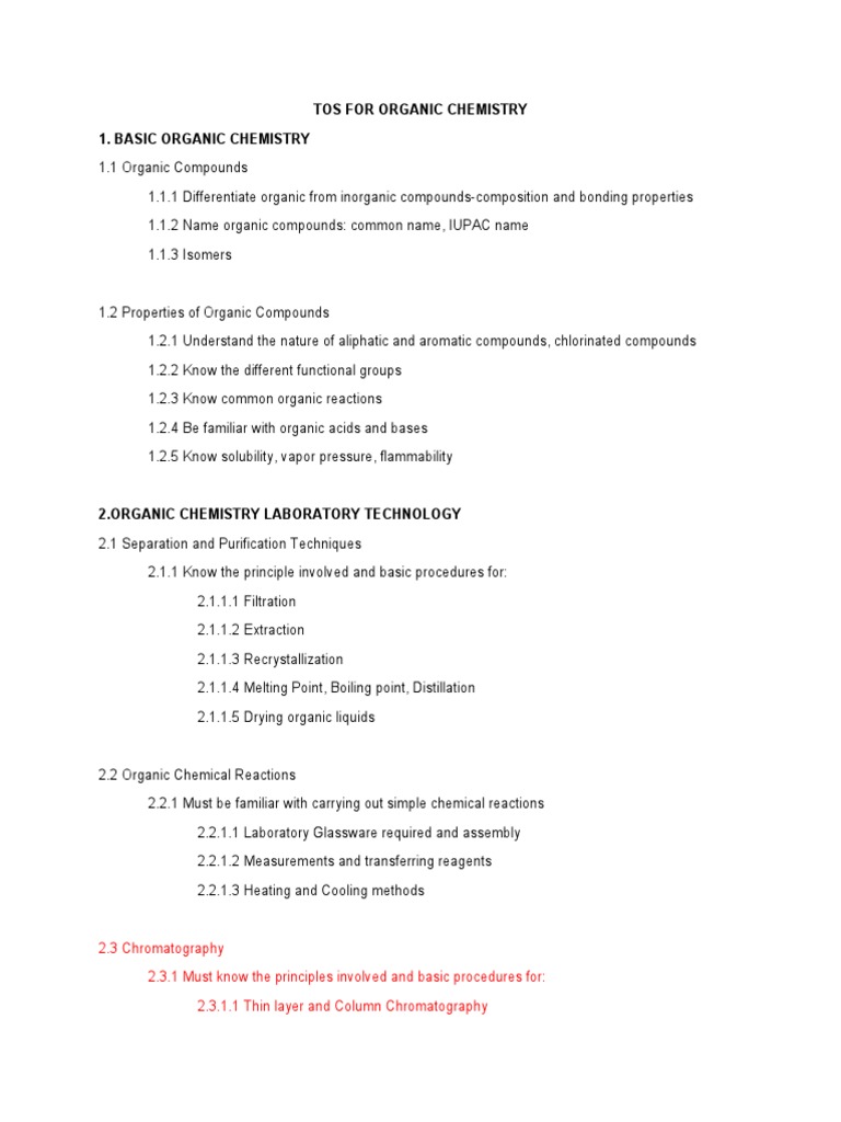 Organic Chemistry Study Guide | PDF