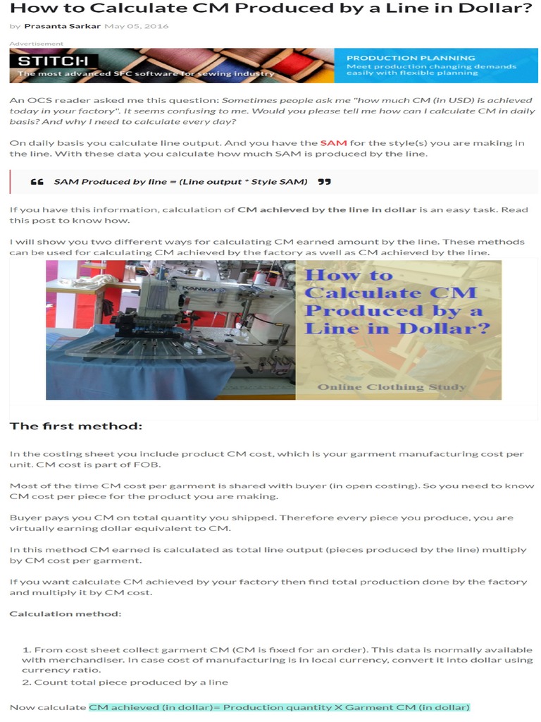 how-to-calculate-cm-produced-by-a-line-in-dollar-pdf