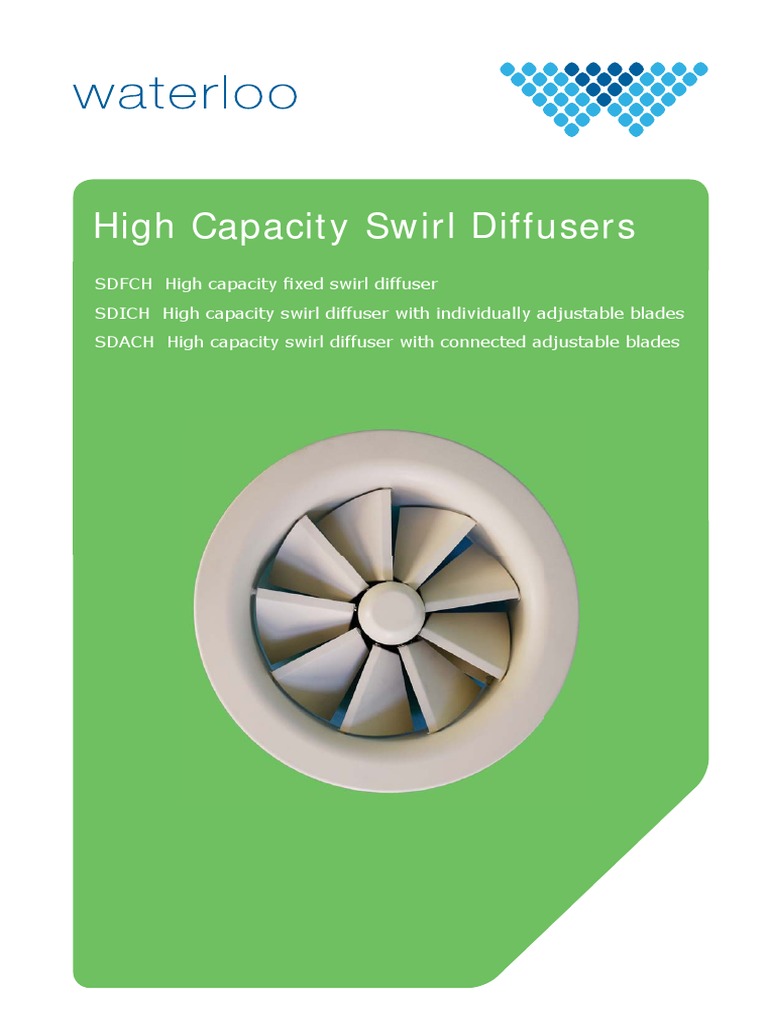 Waterloo SDCH-high-capacity-swirl-diffusers | PDF | Duct (Flow) | Tools