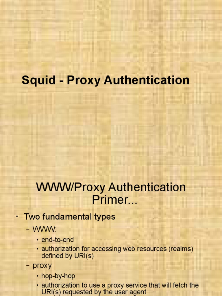 Squid - Proxy Authentication | PDF | Hypertext Transfer Protocol ...