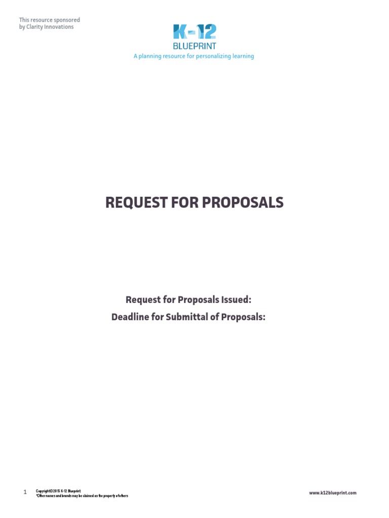 Sample RFP PDF | PDF | Request For Proposal | Business
