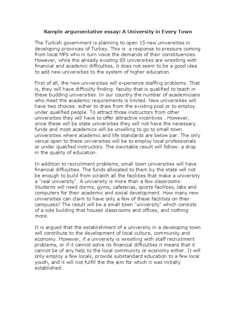 Sample Argumentative Essay | PDF | Animal Testing | University