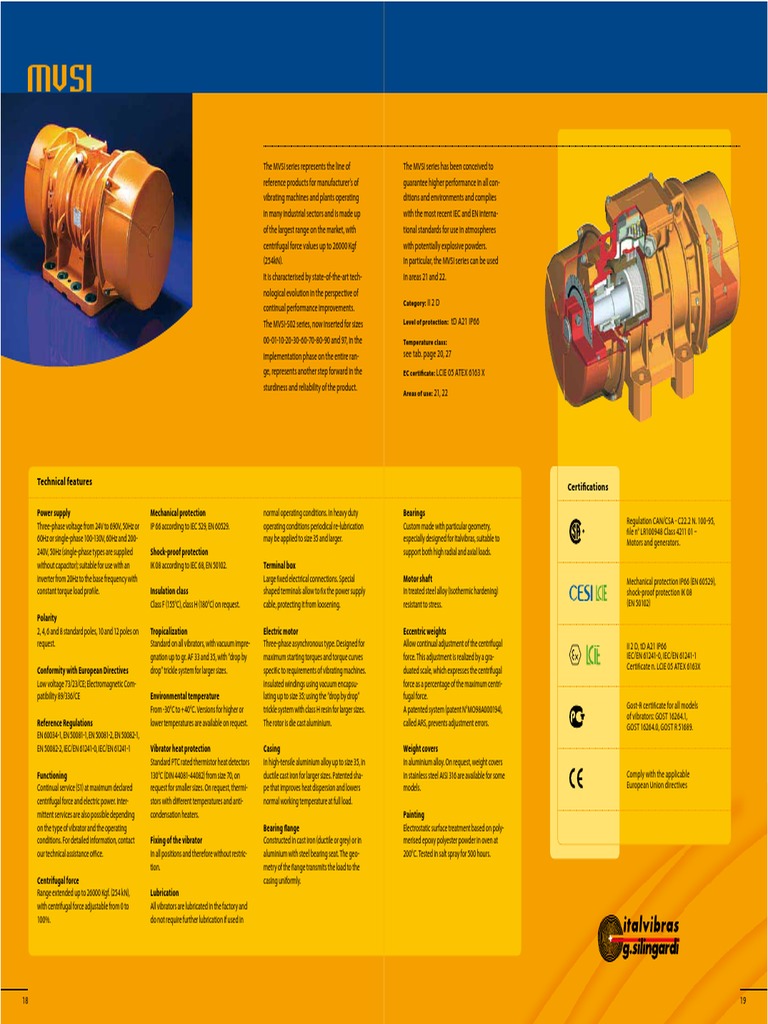 Italvibras MVSI Series Overview | PDF | Electric Motor | Electric Power