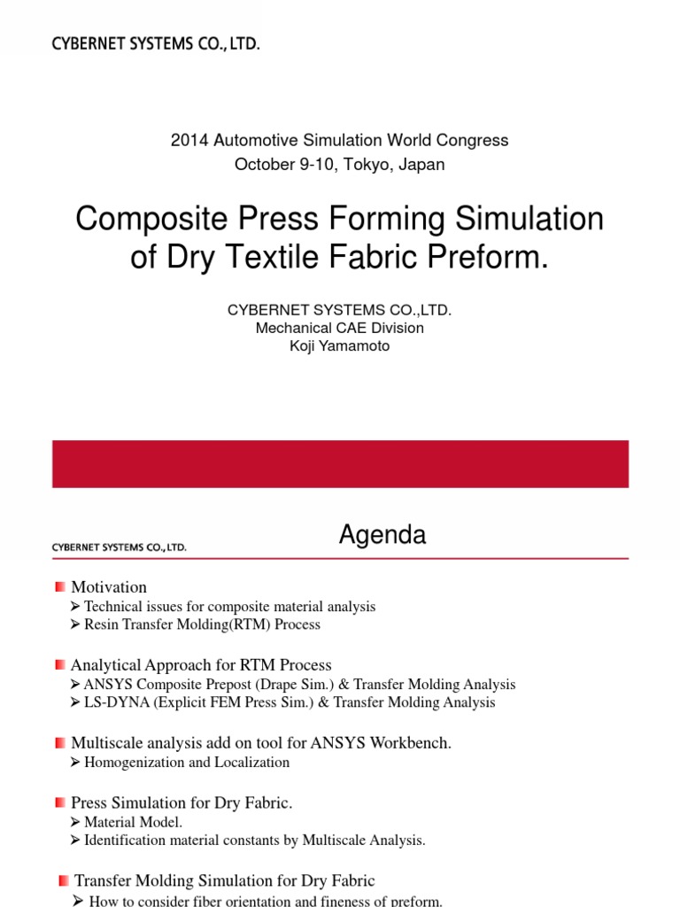 Aswc2014 Composite Press Forming Textile Fabric PDF | PDF ...