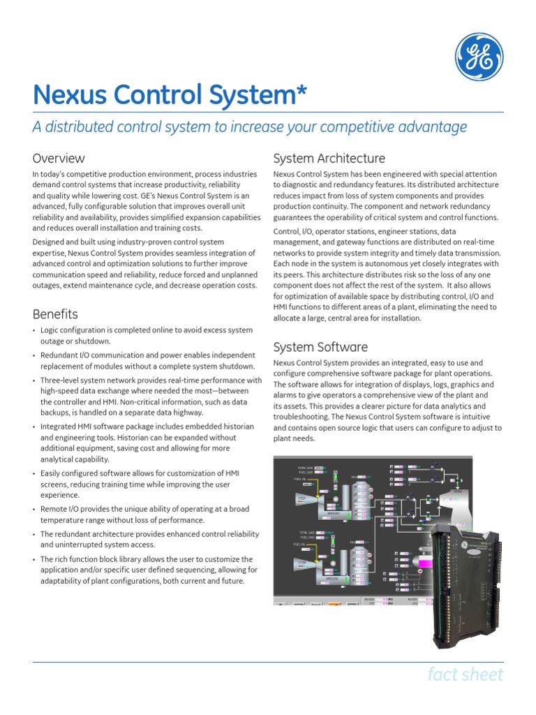 Gea31687 Nexus Fact Sheet r5 | PDF | Programmable Logic Controller ...