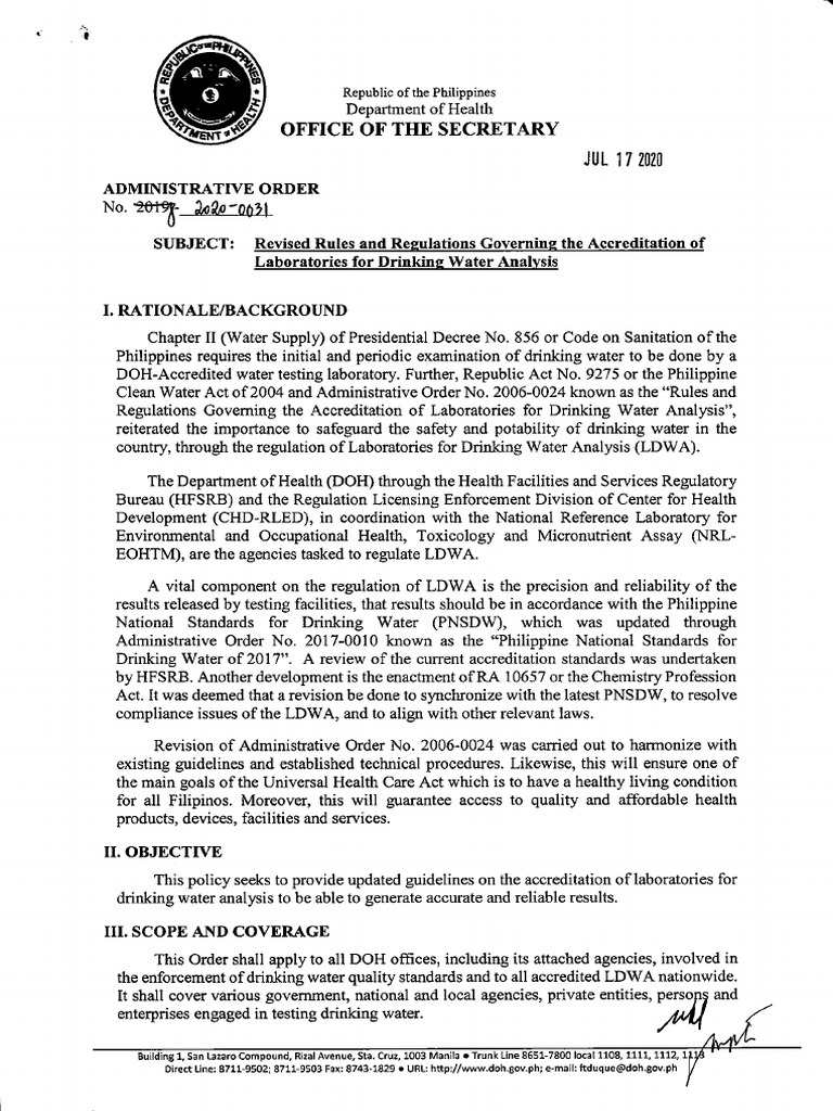 Ao2020 0031 PDF | PDF | Drinking Water | Laboratories