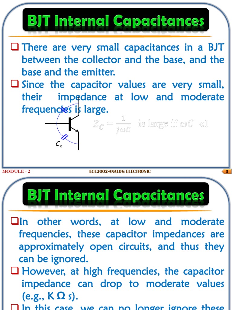 BJT Hybrid π Model and Capacitance Effects | PDF | Bipolar Junction ...