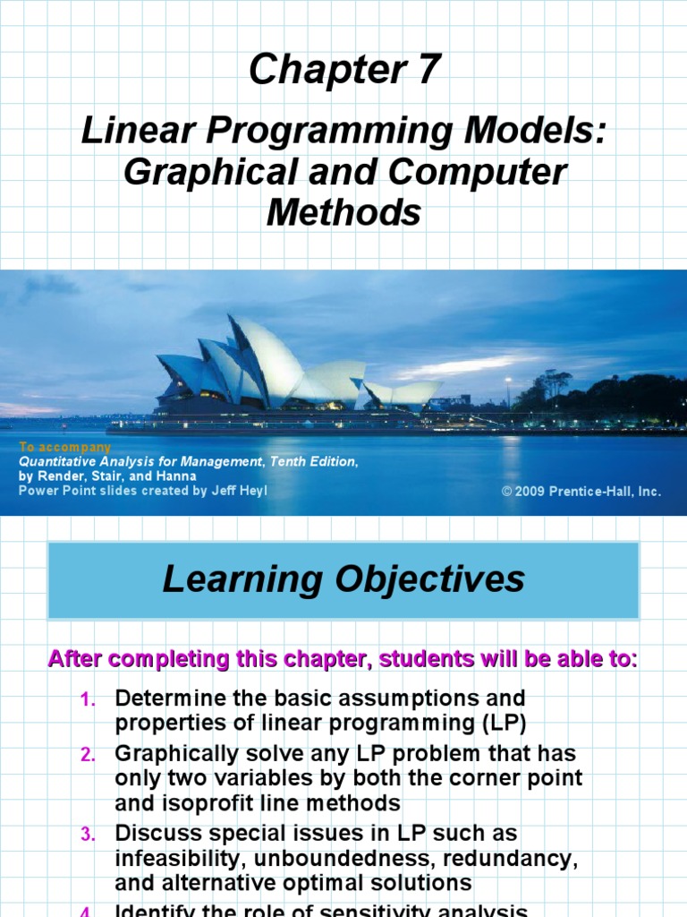 7 - LP-Graphical& Computer Methods | PDF | Linear Programming | Mathematical Optimization