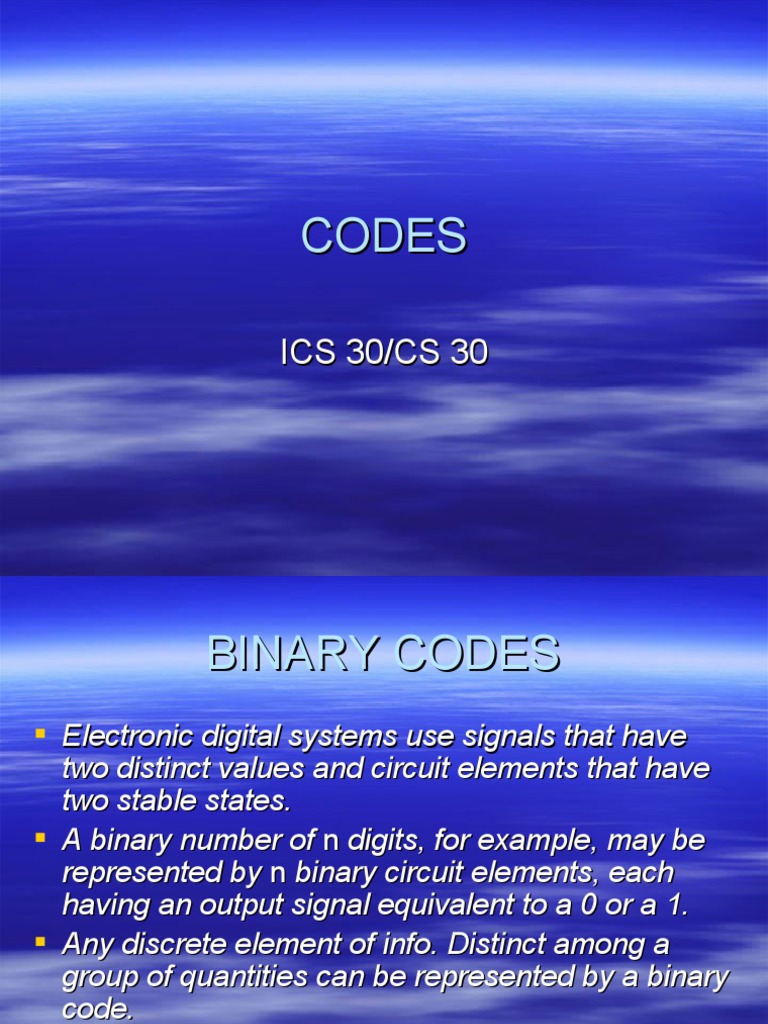 Codes | PDF | Binary Coded Decimal | Bit
