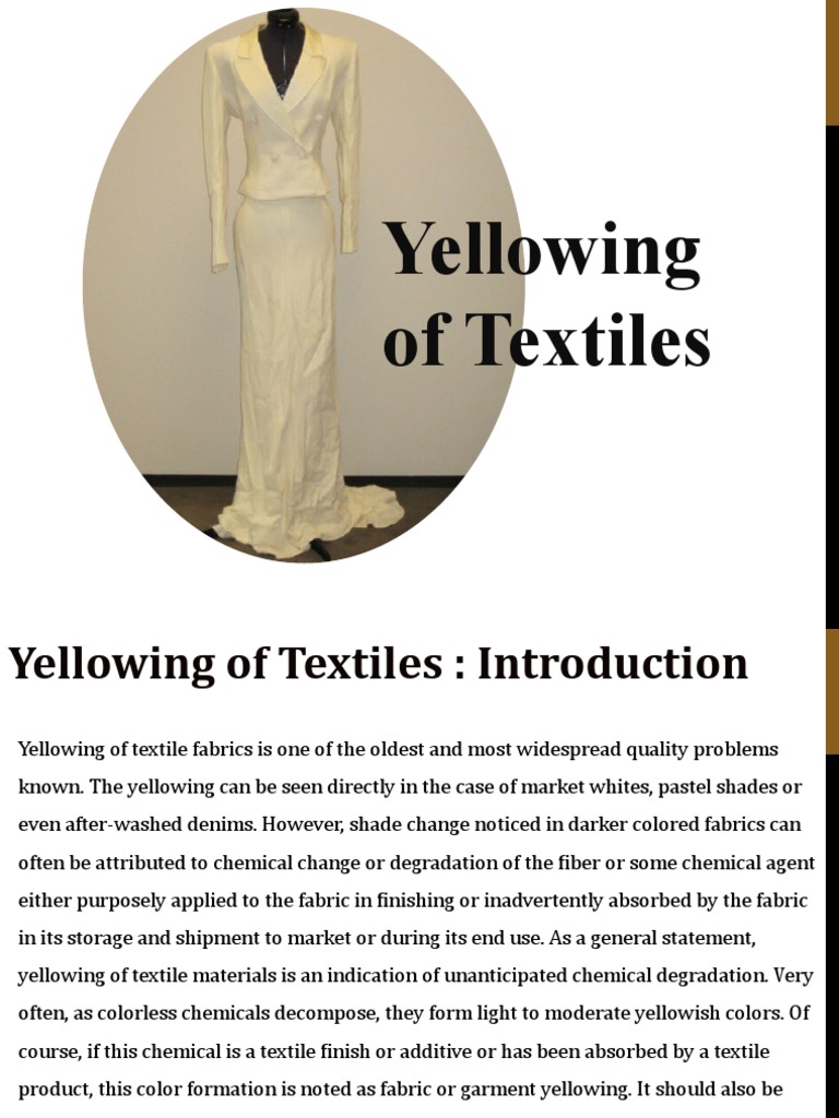 Phenolic Yellowing of Textiles | PDF | Textiles | Fibers