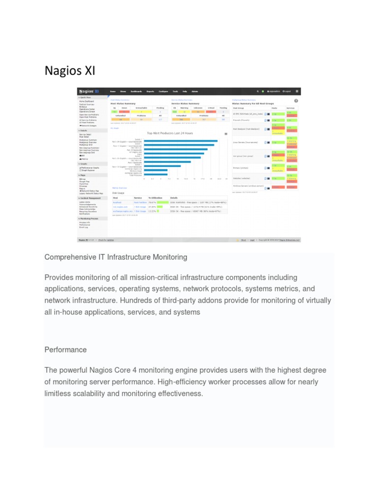 Nagios XI: Comprehensive IT Infrastructure Monitoring | PDF