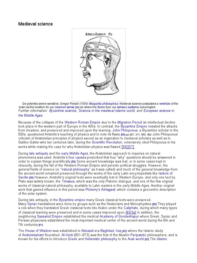 Medieval Period in Science | PDF | Science | Philosophical Science