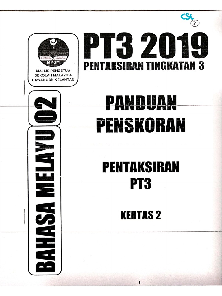 2019 Skema BM K2 PT3 PDF | PDF