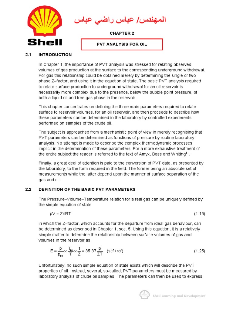 PVT Analysis For Oil | PDF | Petroleum Reservoir | Gases
