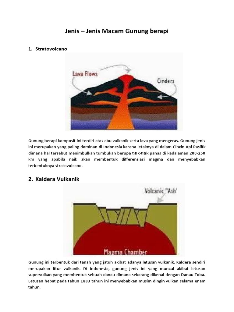 Jenis Gunung Berapi | PDF