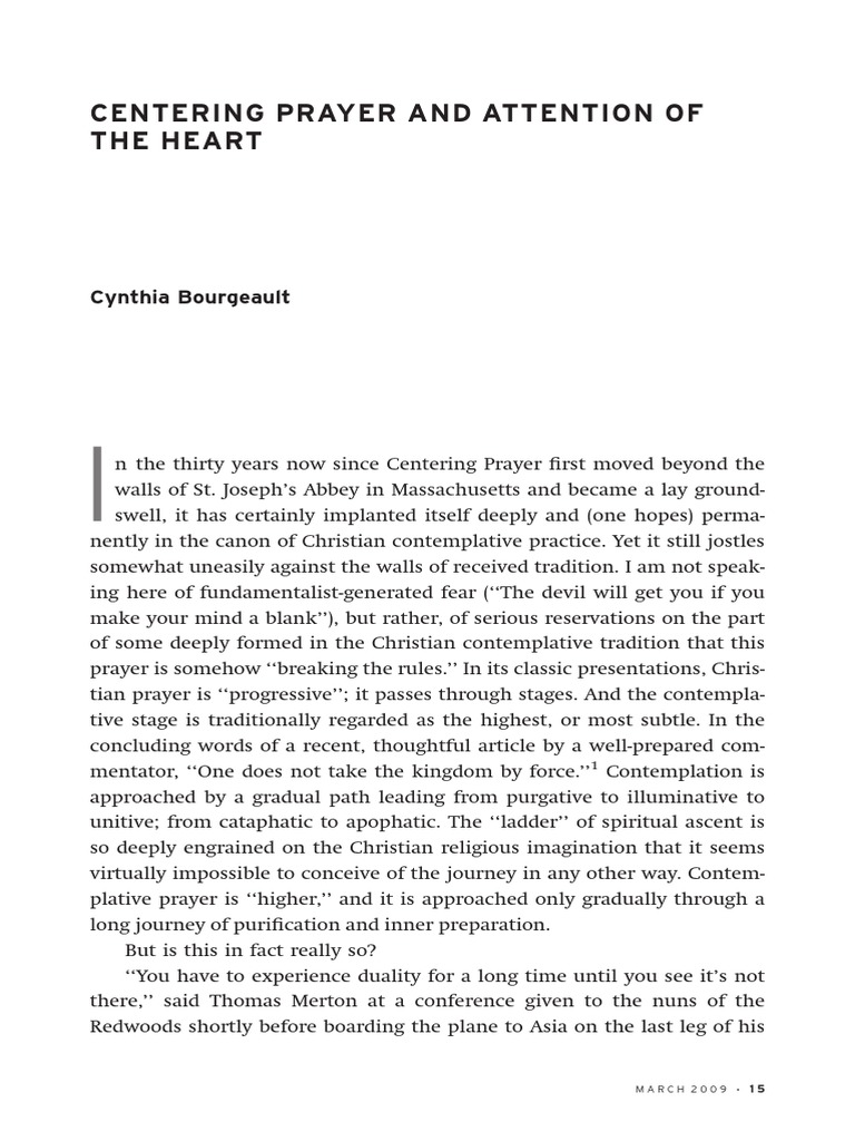 Centering Prayer | PDF | Prayer | Meditation