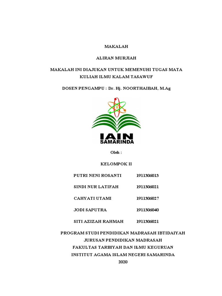 Pemahaman Aliran Murjiah dalam Islam | PDF