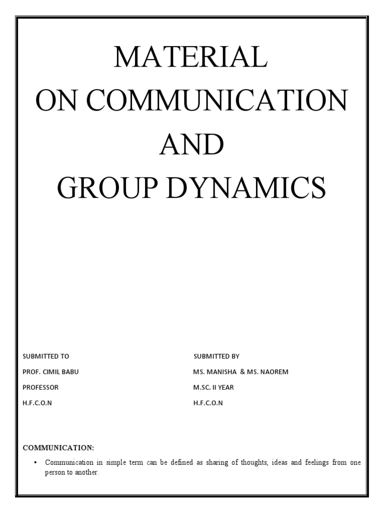 Material Communication | PDF | Communication | Leadership