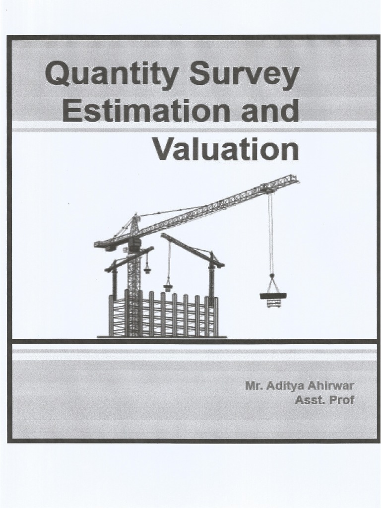 Quantity Survey Estimation and Valuation Numericals | PDF | Specification (Technical Standard ...