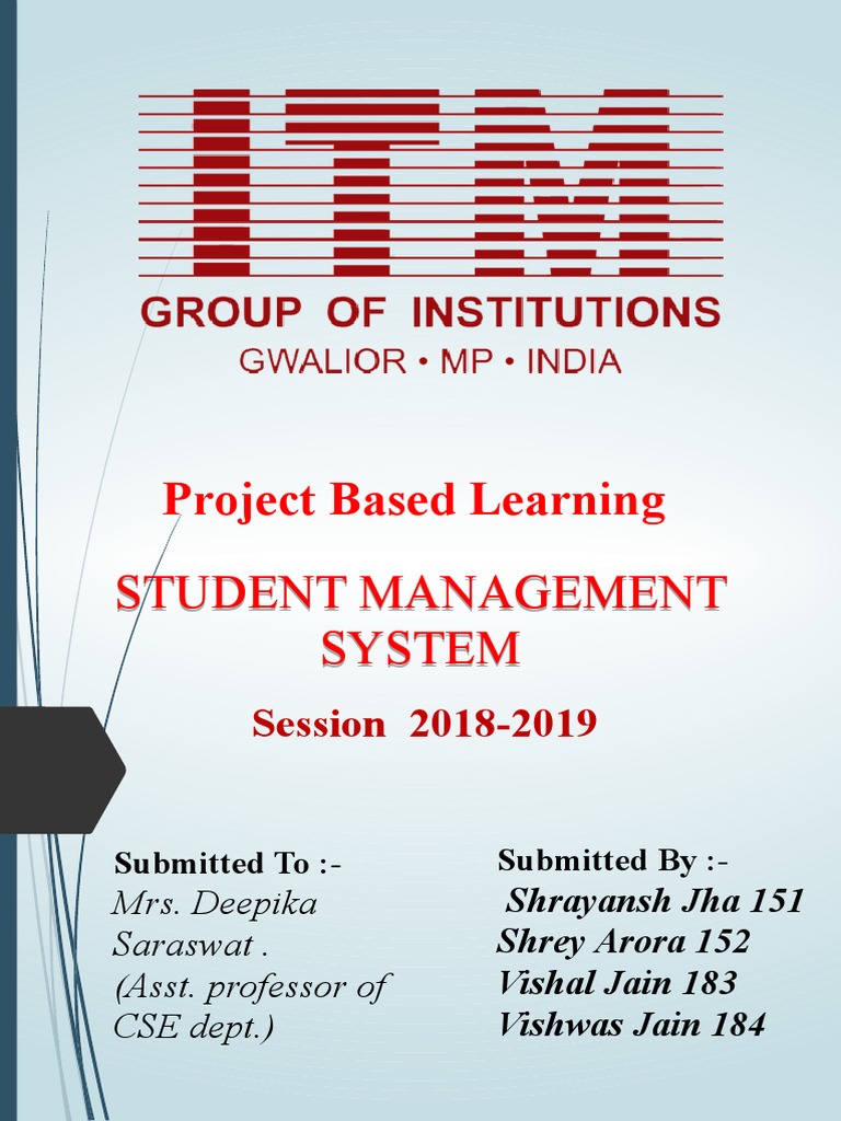 Student Management System Project 2018-2019 | PDF