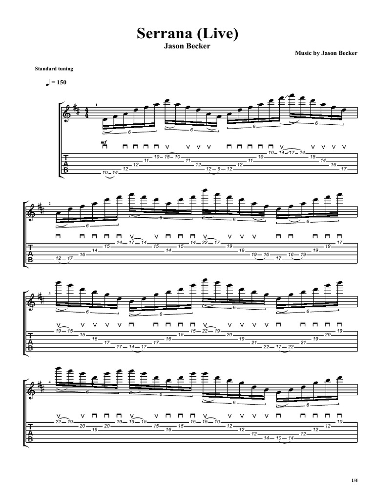 Serrana Arpeggios Jason Becker PDF | PDF | Des sports | La violence