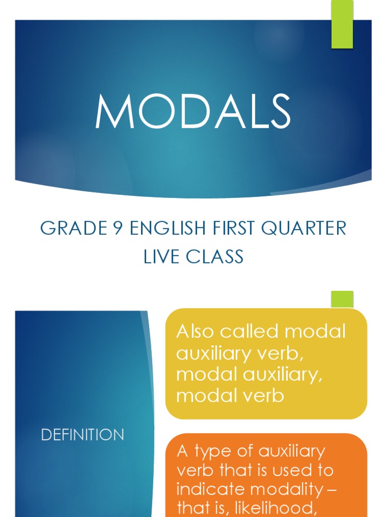 Grade 10 Modals | PDF | Verb | Linguistic Morphology