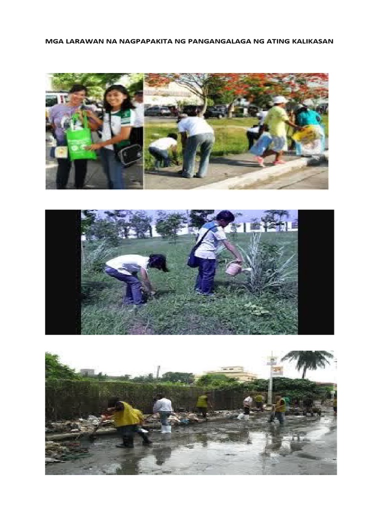 Mga Larawan Na Nagpapakita NG Pangangalaga NG Ating Kalikasan | PDF