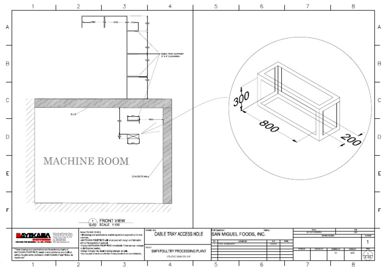 5 CABLE TRAY ACCESS HOLE MCC Layout PDF | PDF