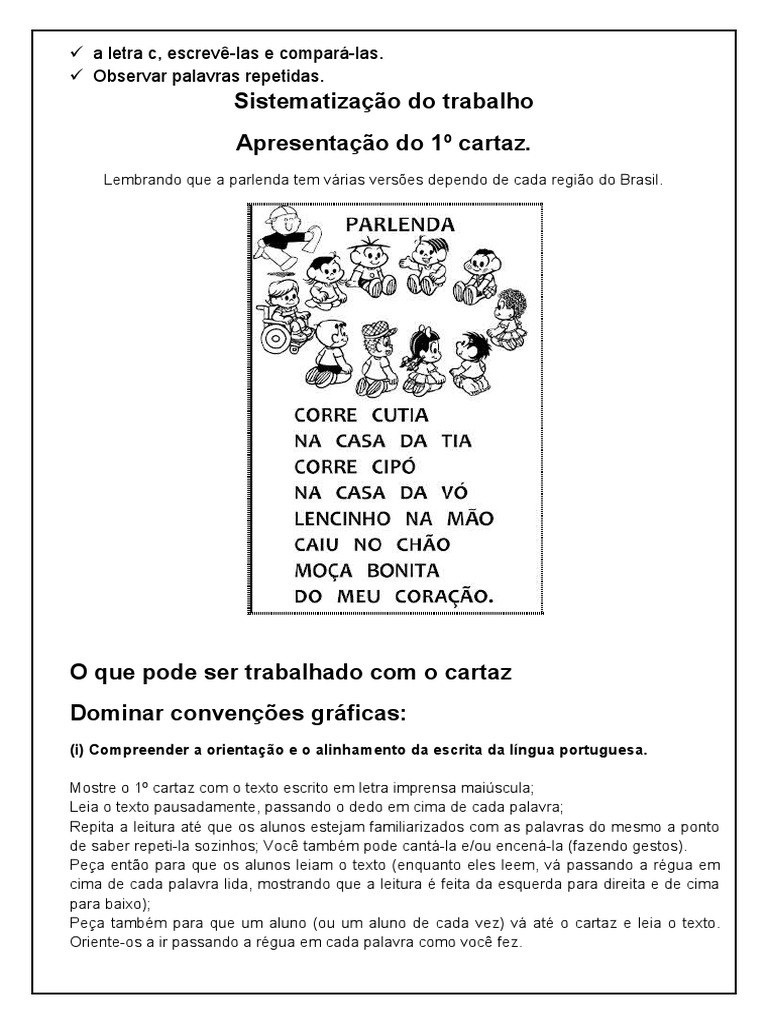 Sequencia Didatica Corre Cutia | PDF | Caixa alta e caixa baixa | Escrita