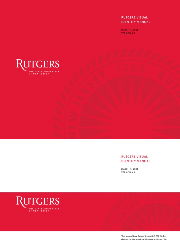 RUTGERS VISUAL Identity - Manual | PDF