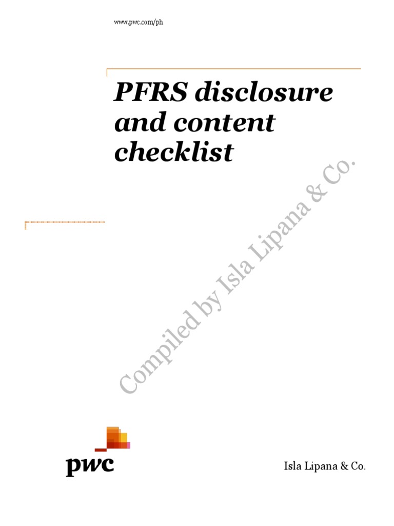 PH Disclosure and Content Checklist Primary PDF | PDF | Financial ...