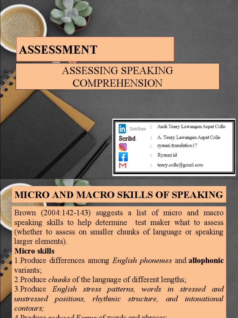 Speaking Assessment Techniques | PDF | Speech | Stress (Linguistics)