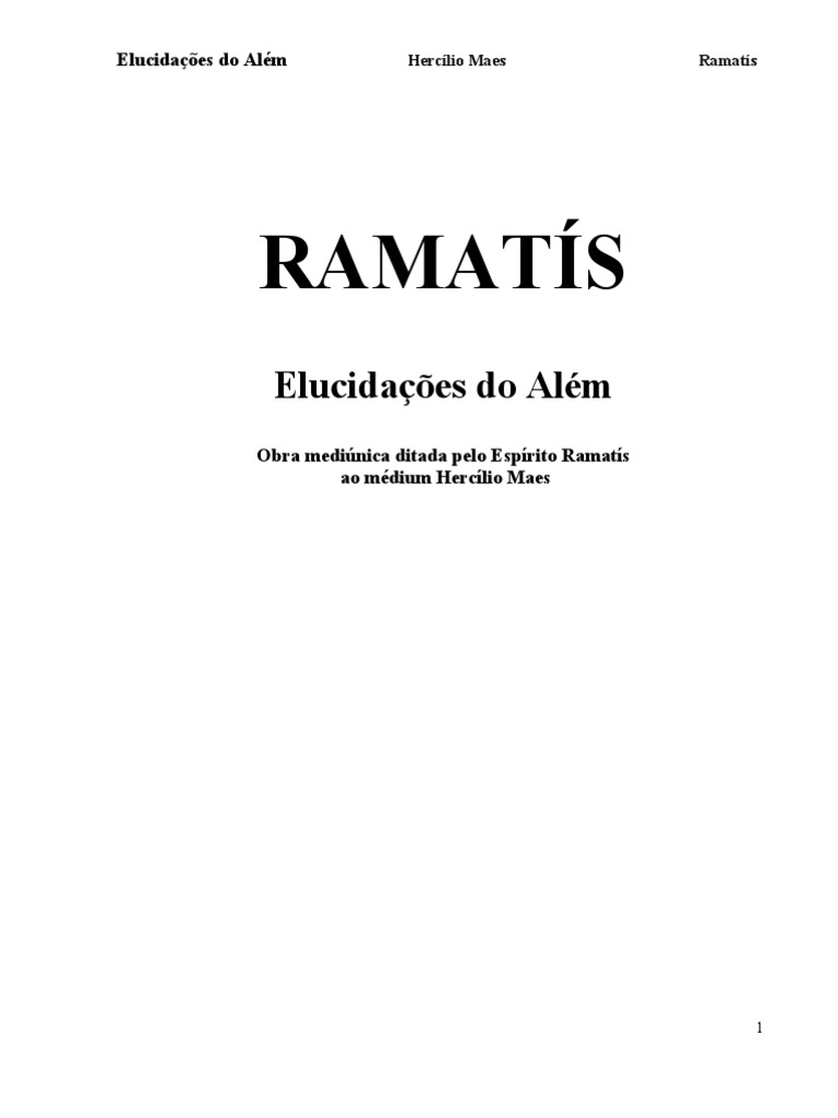 Ramatis - Elucidacoes Do Alem | PDF | Espiritismo | Mediunidade