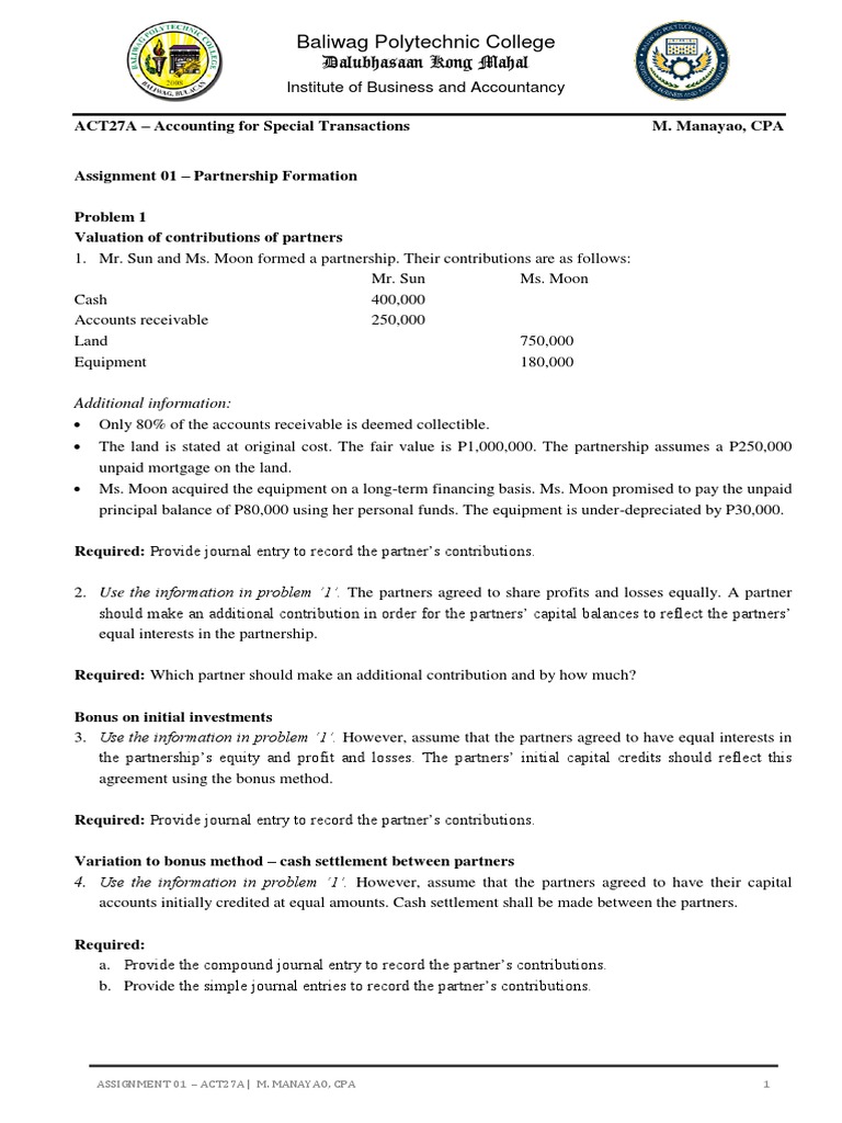 Baliwag Polytechnic College: Dalubhasaan Kong Mahal | PDF | Partnership ...
