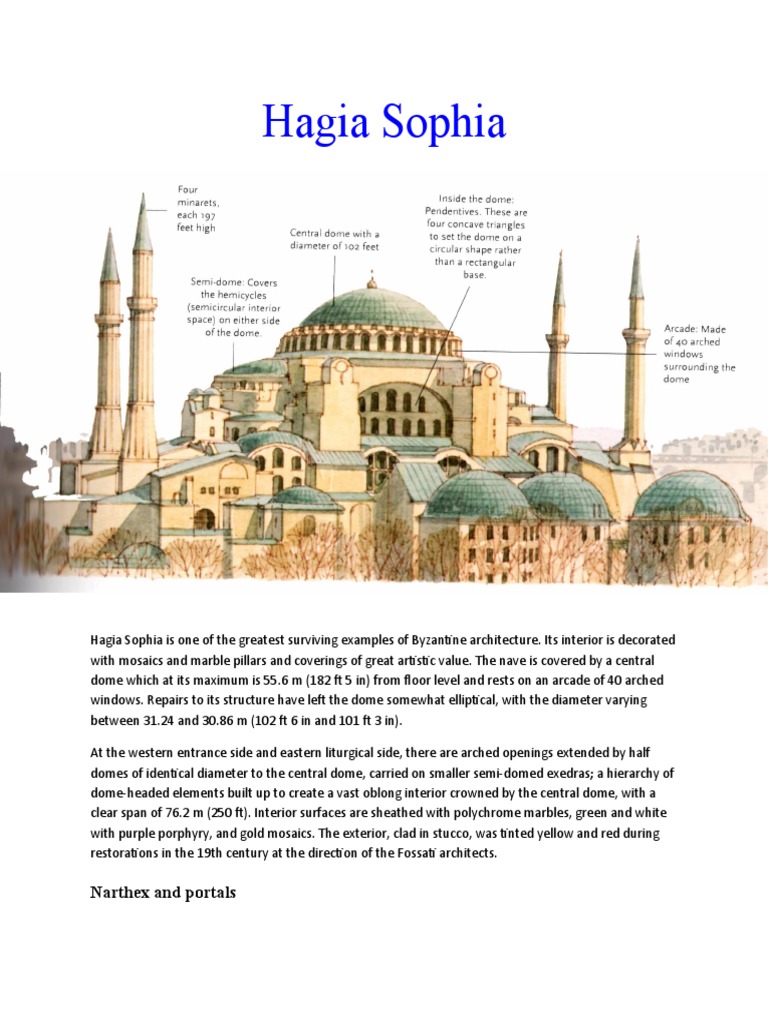 The Architectural Marvel of Hagia Sophia | PDF | Dome | Mosaic