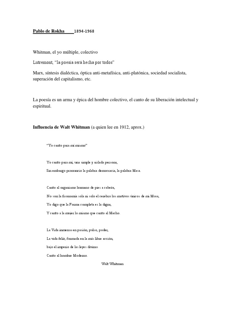 Poemas y legado de Pablo de Rokha | PDF | Verdad | Science